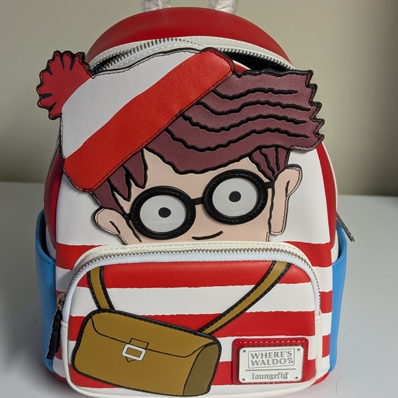 Loungefly | Accessories | Loungefly Wheres Waldo Kids Backpack Red ...